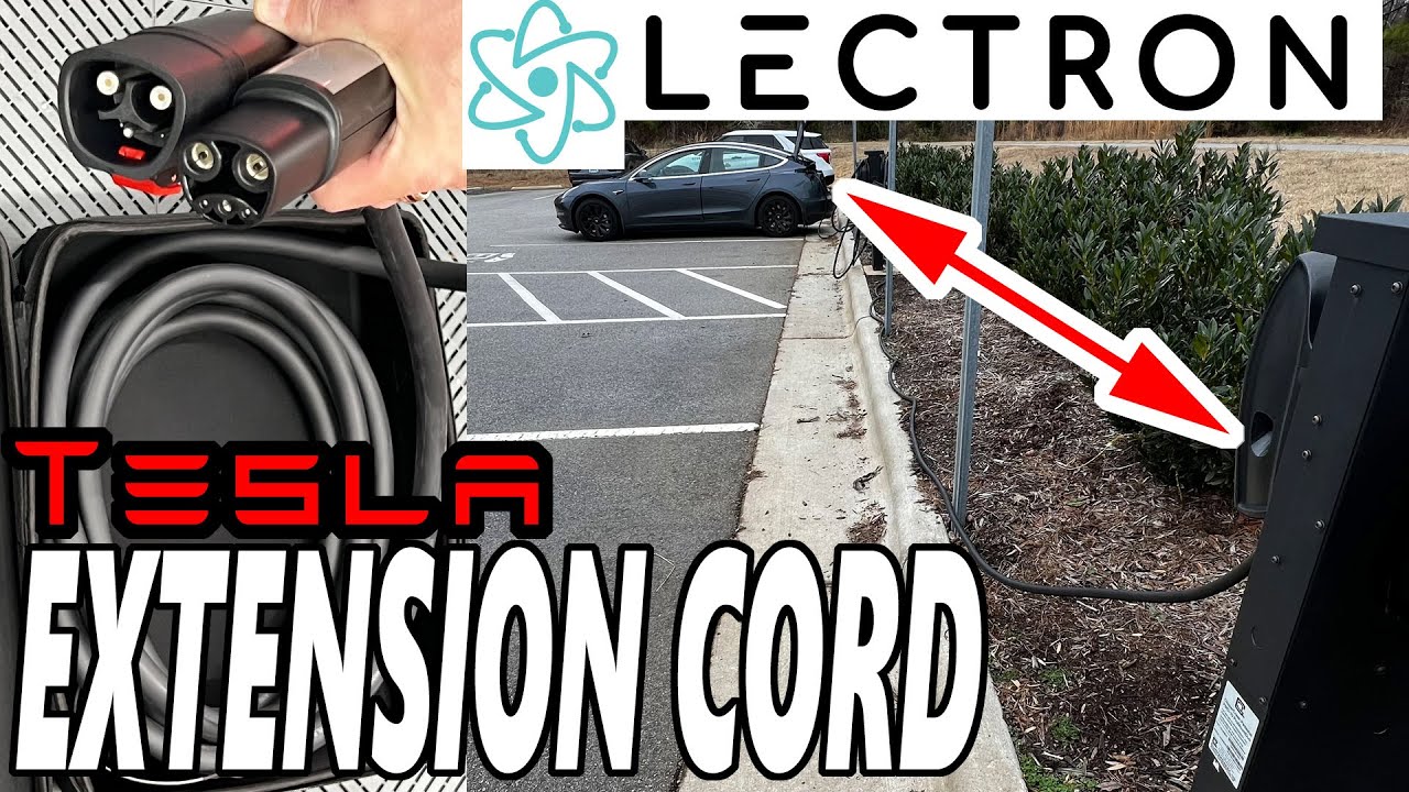 Tesla - Lectron Extension Cord & J1772 Adapter - YouTube