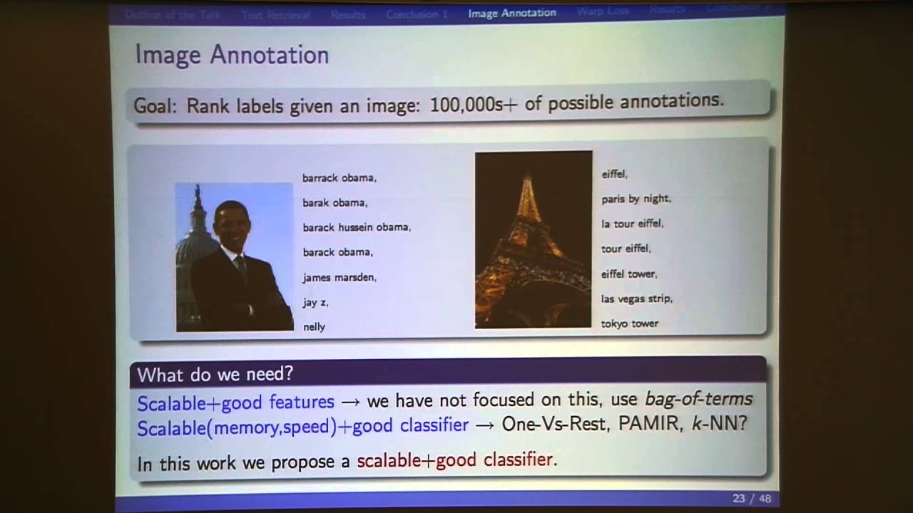 Jason Weston: "Large Scale Supervised Embedding for Text and Images ...