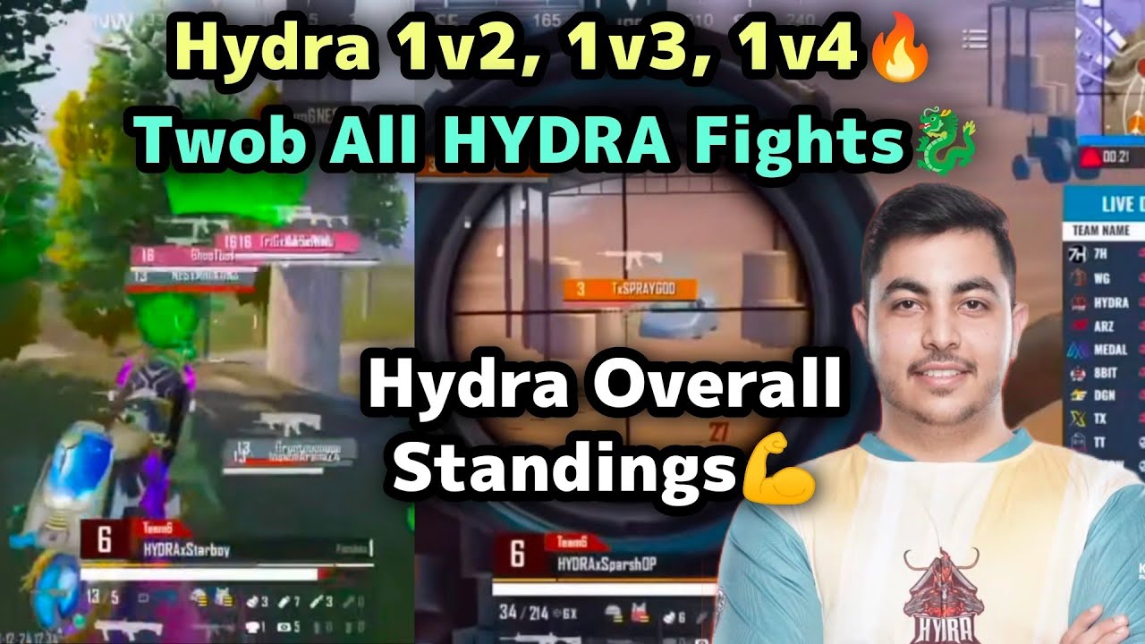 Hydra Back To Back 1v3, 1v4🔥 Twob All HYDRA Fights🐉 Overall Standings 🔥 ...