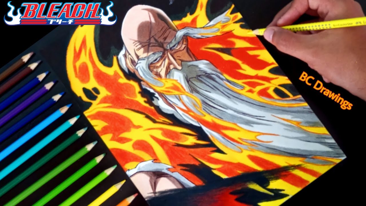 Drawing Genryusai Shigekuni YAMAMOTO [Bleach] - YouTube