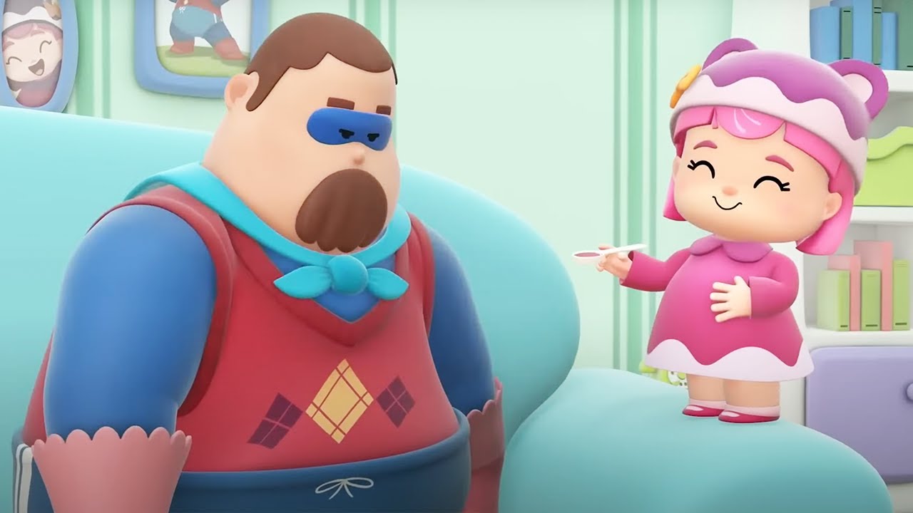 Daddy is sick | Hero Dad | Cartoon for Toddlers and Children | 1 Hour ...
