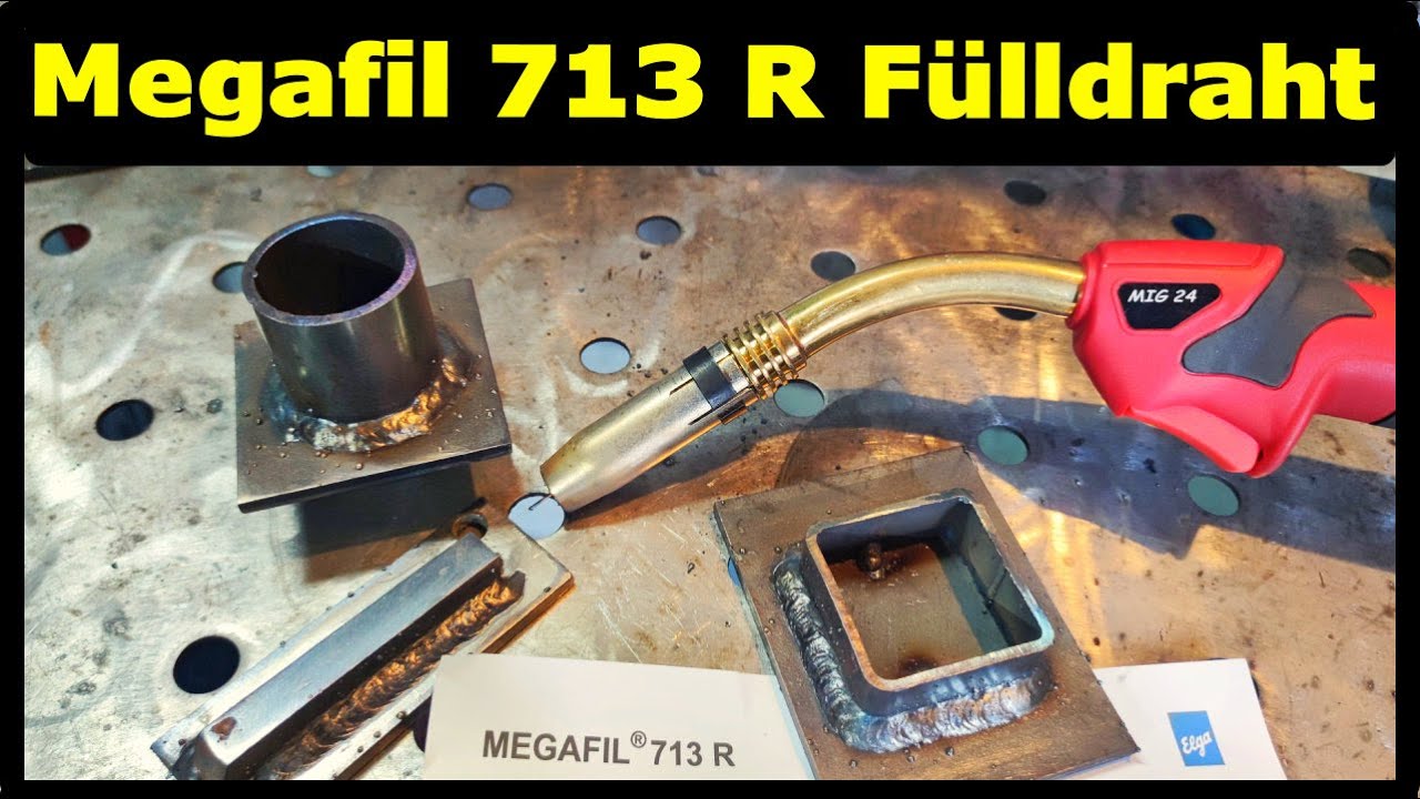Fülldraht für Schutzgasschweißen Megafil 713R - YouTube