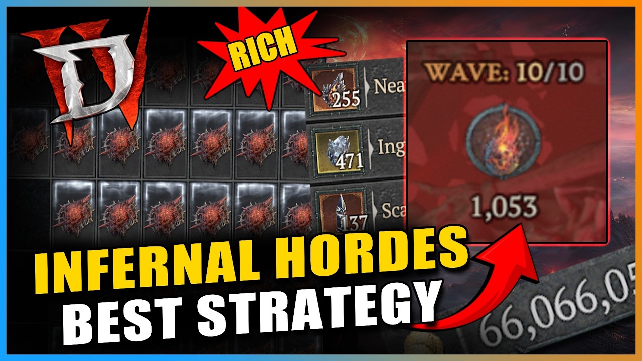 Diablo 4 - How to Get Easy 1000+ Aether in EVERY Infernal Horde! - THE BEST STRATEGY To GET RICH ...
