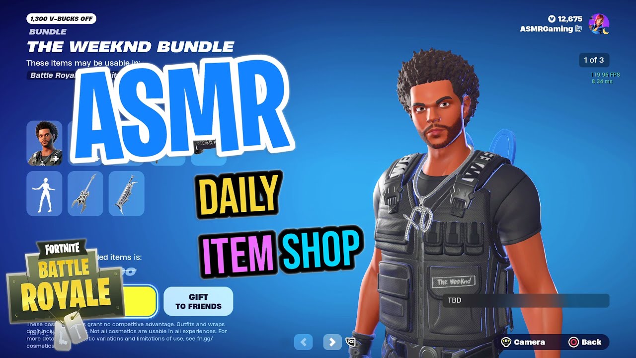 ASMR Fortnite NEW The Weeknd Skin! Daily Item Shop 🎮🎧 Relaxing ...