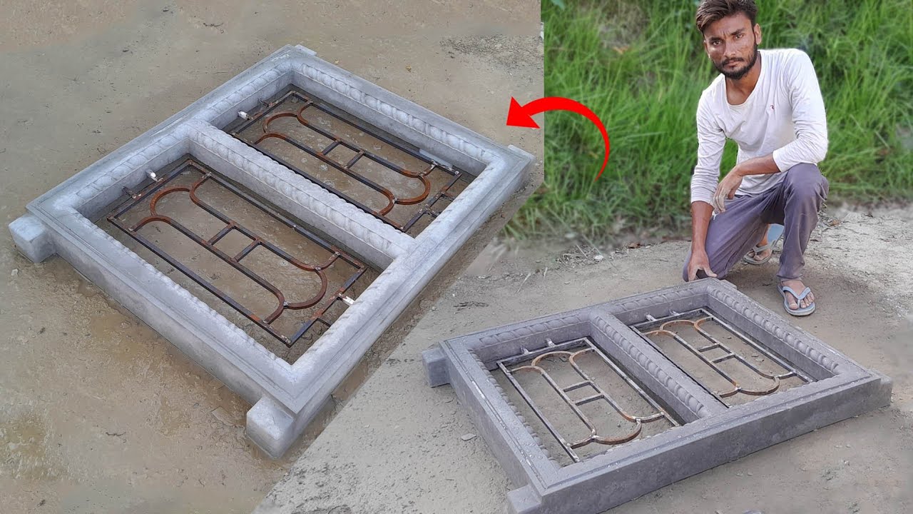 How to make cement window frame | cement window frame kaise banaye ...