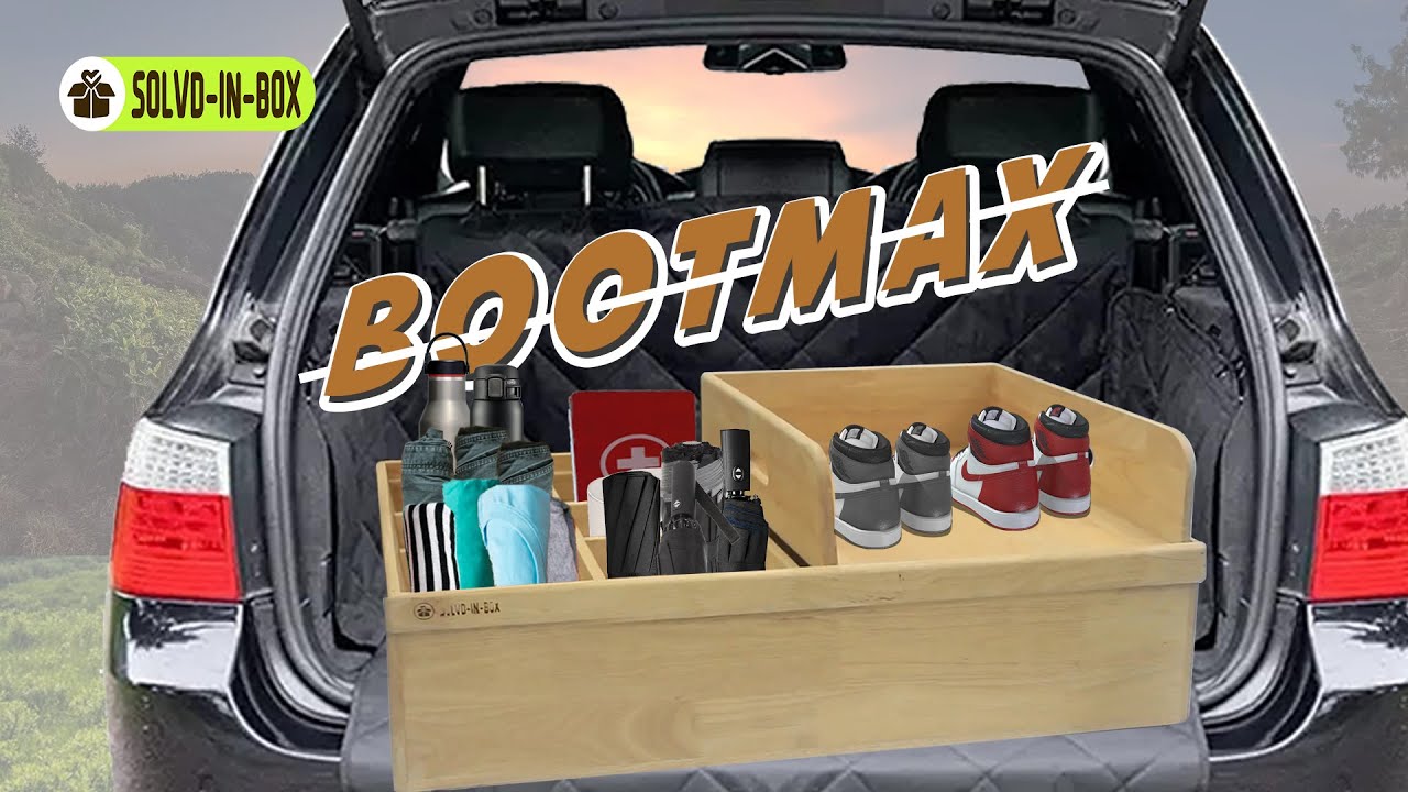 Wooden Boot Box Organizer for Car Trunk& Caddy with PVC Noodle mat full ...