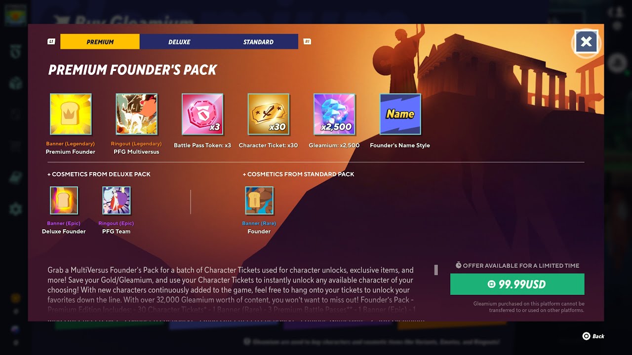 HOW TO GET PREMIUM FOUNDERS PACK IN MULTIVERSUS! - YouTube