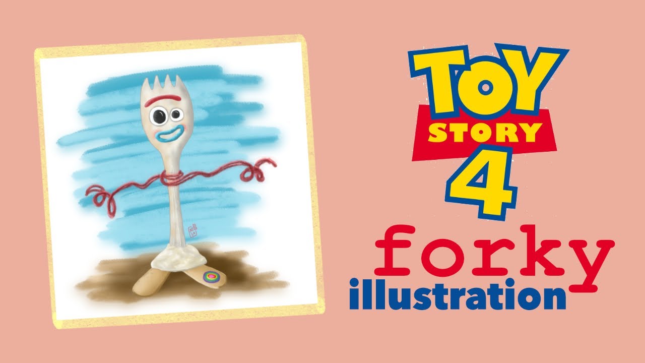 TOY STORY 4 FORKY ILLUSTRATION/forky illüstrasyon/ oyuncak hikayesi 4 ...
