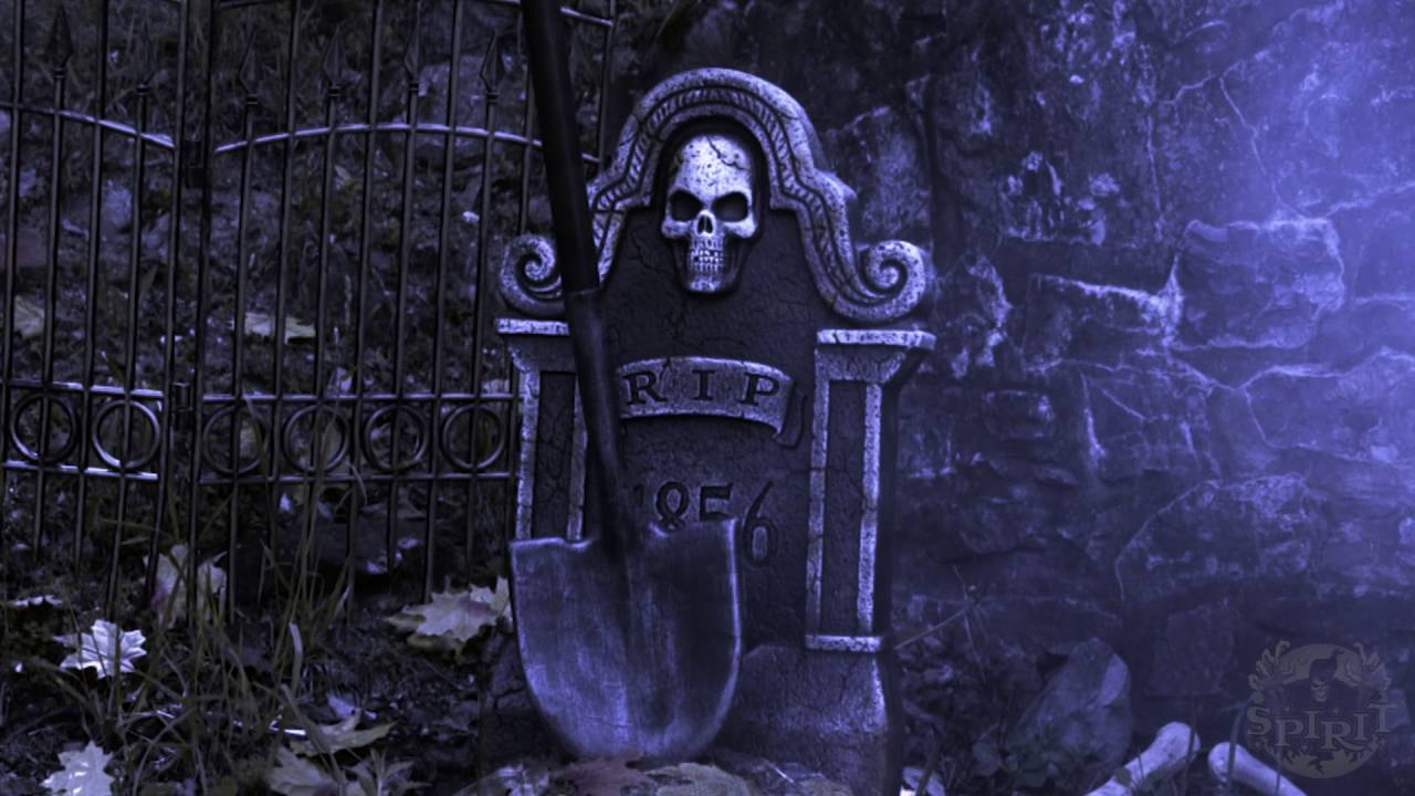 Haunted Shovel Tombstone - Spirit Halloween - YouTube
