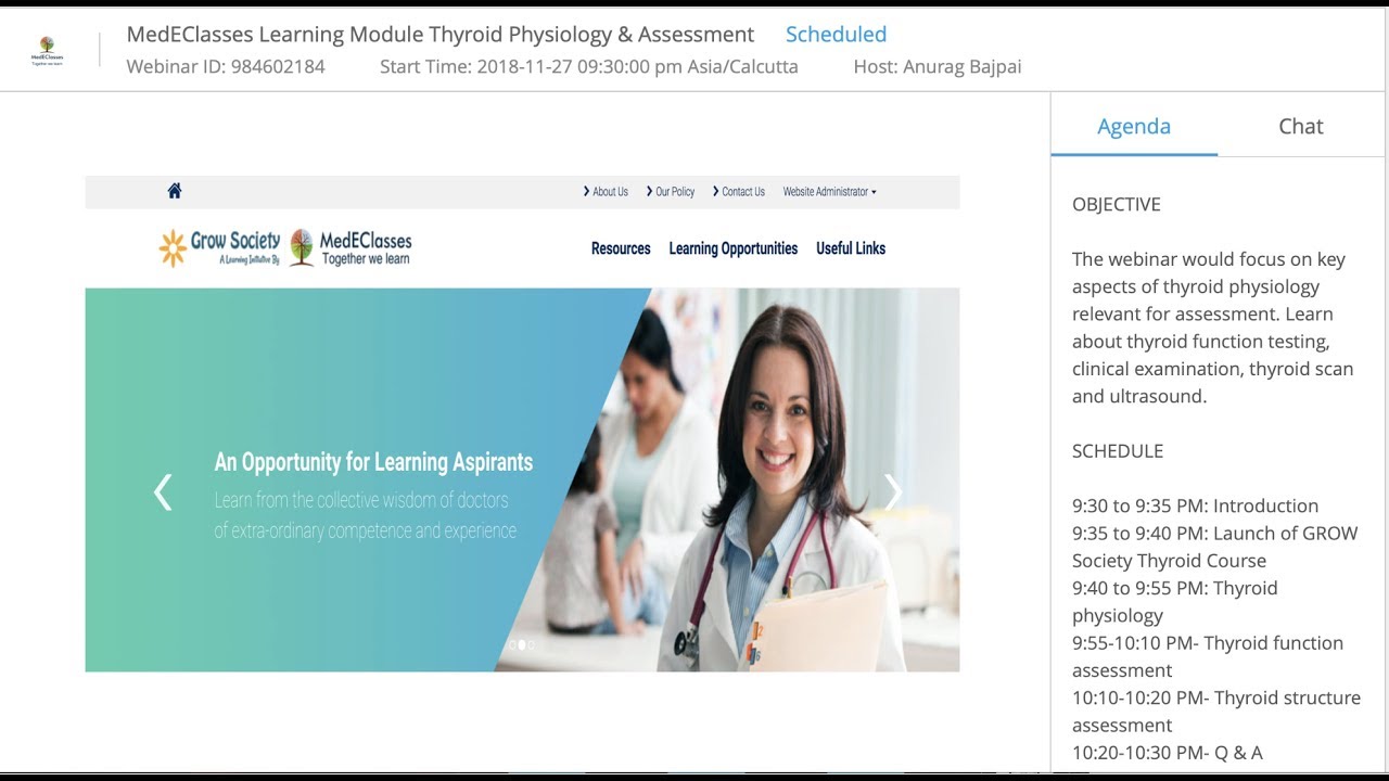 MedEClasses Webinar on Thyroid Physiology & Assessment - YouTube