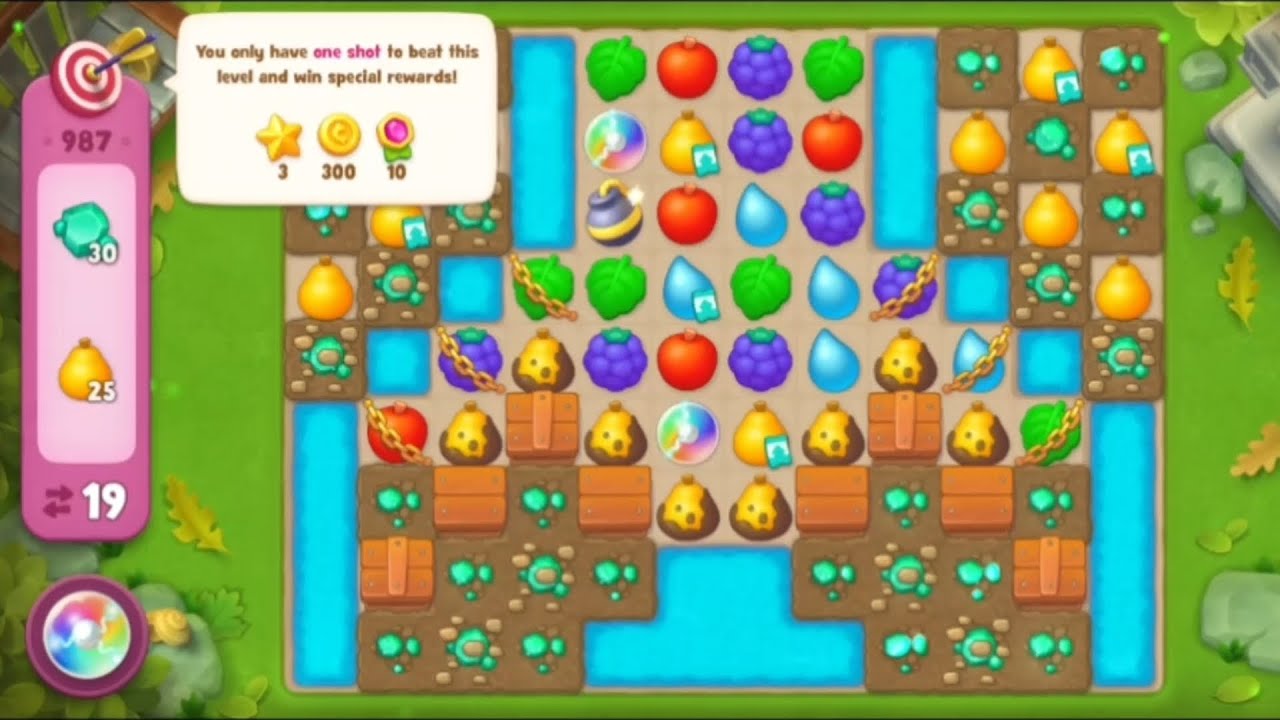 Gardenscapes Level 987 Challenge Level All Goals Complete - Playrix ...