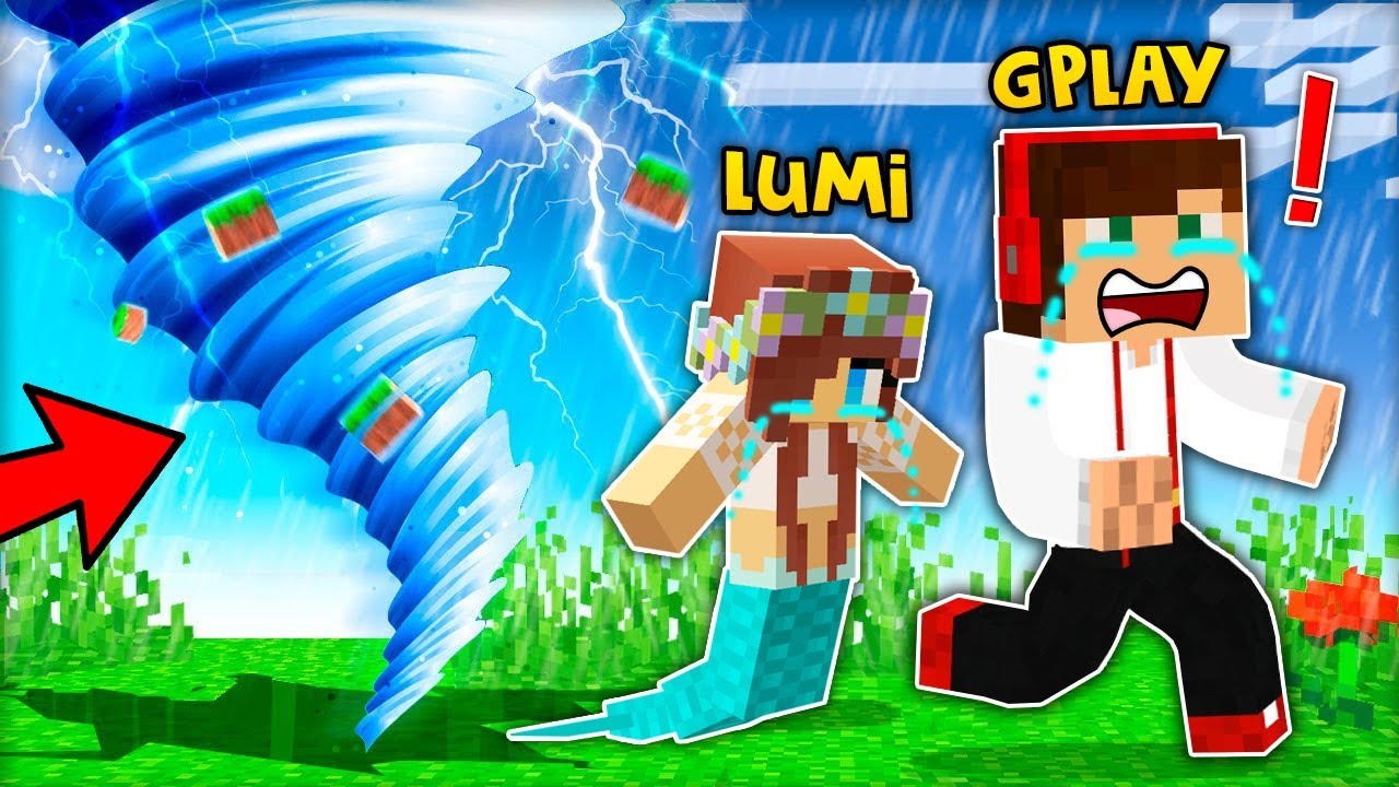 GPLAY I LUMI vs OGROMNE TORNADO W MINECRAFT?! - YouTube