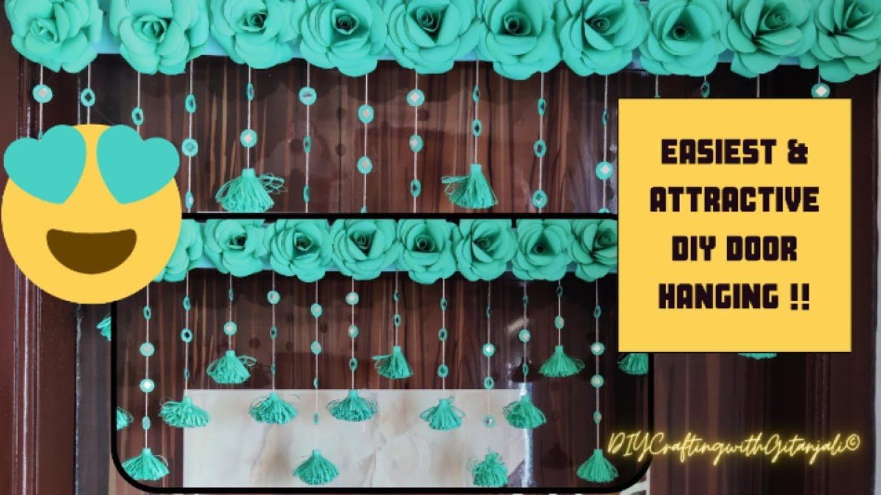 DIY Easy & Elegant Door Frame Hanging | Zero Investment Craft | How to ...