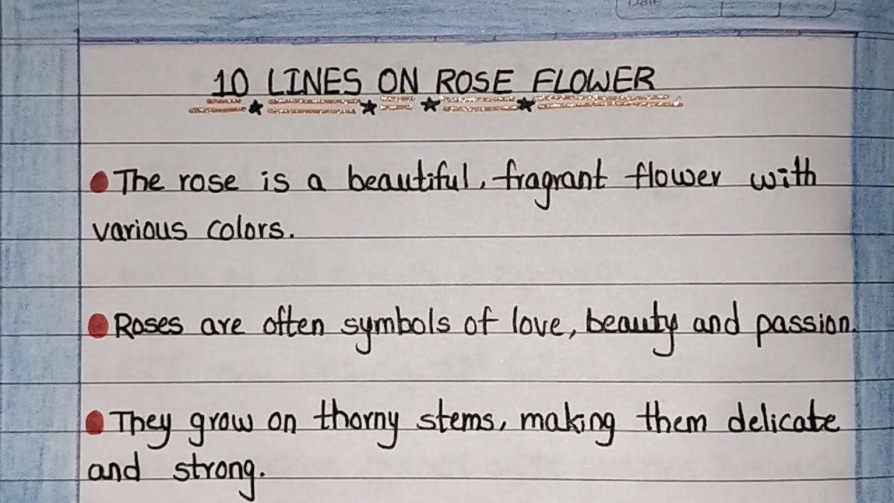 Rose Essay In English|10 Lines On Rose|Essay On Rose In English|10 Lines On Rose Flower|Rose ...