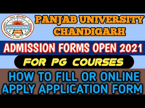 How to fill or apply online Form Post graduation 2021।pu master DEGREE ...