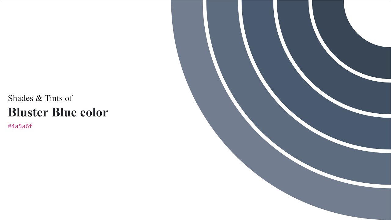 Shades & Tints of Bluster Blue color #4a5a6f A Cool Blue color #415062 ...