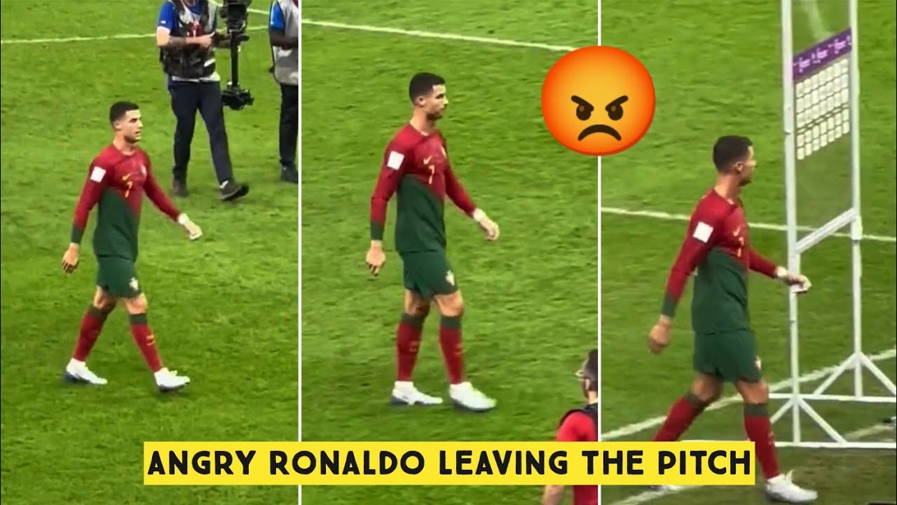 😡 Angry Ronaldo Leaving The Pitch while Teammates Celebrate with their ...
