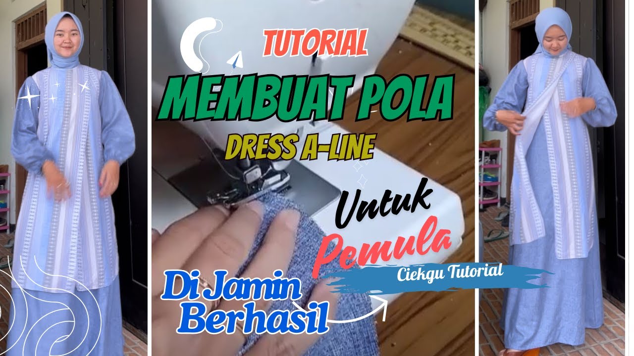 Cara Mudah Membuat Pola Dress A-line untuk Pemula | Tutorial Lengkap # ...