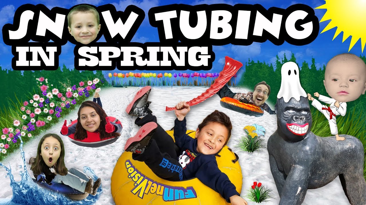 SNOW TUBING IN SPRING!! Splash!! Winter, We'll Miss You Snow Much ...