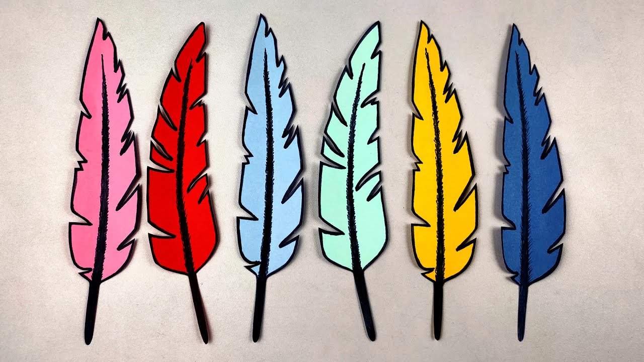 How to Make Easy Paper Feathers | DIY Paper Art and Crafts - YouTube
