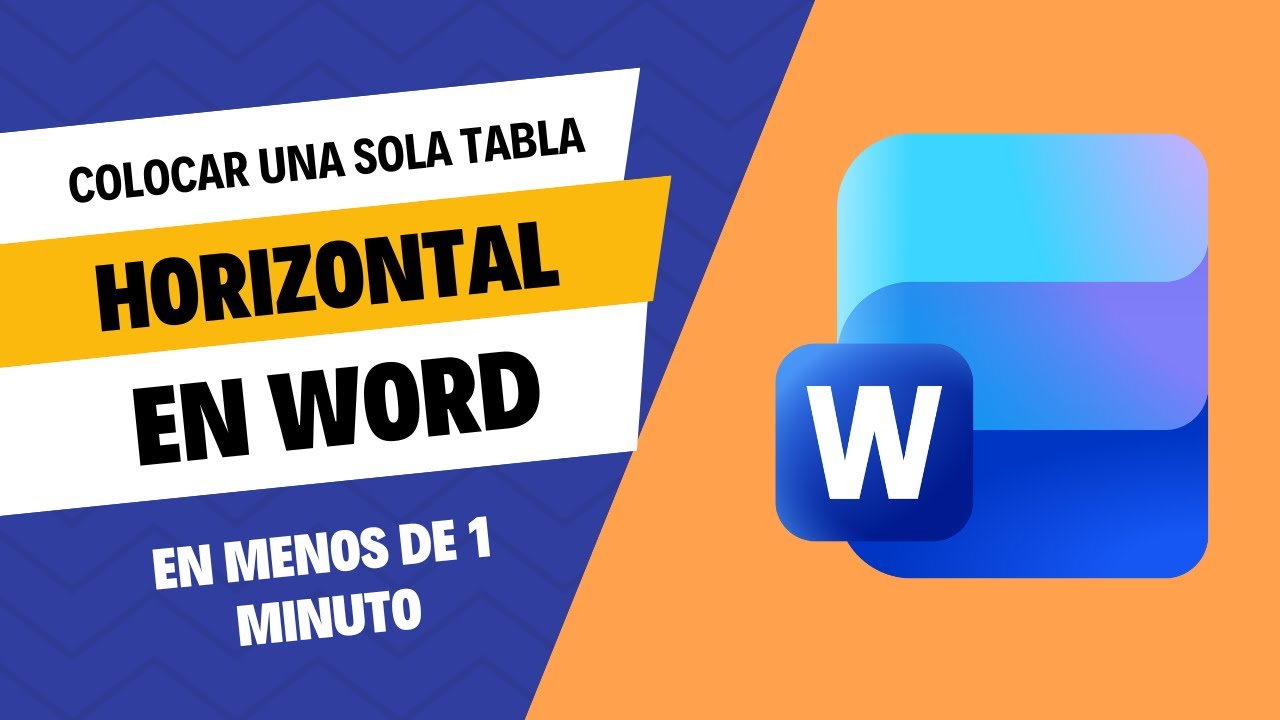Colocar una tabla en UNA SOLA hoja horizontal en Word para Windows ...