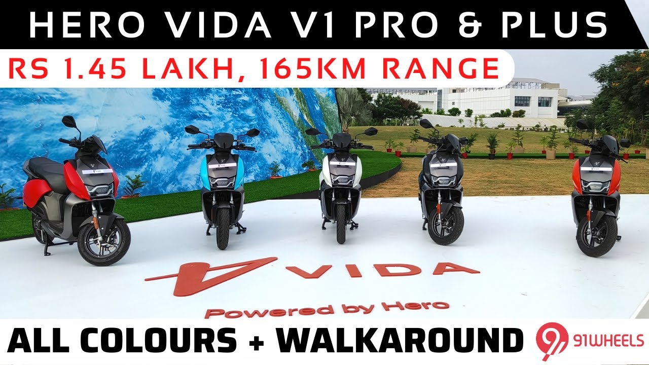 See all colours of Hero Vida V1 Plus & Pro Electric Scooter + Detailed ...