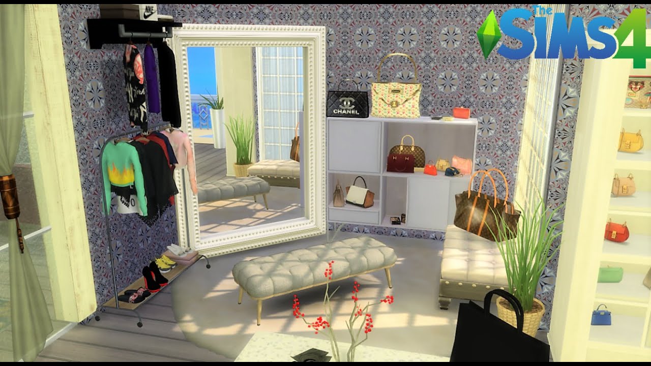 WALK-IN CLOSET | Sims 4 Speed Build + CC links - YouTube