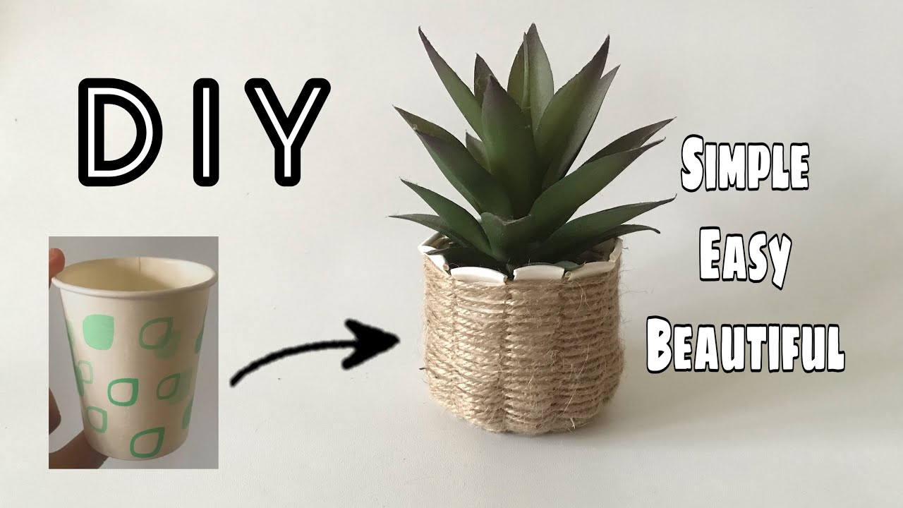 (DIY) CARA MEMBUAT VAS BUNGA DARI BOTOL BEKAS | POT BUNGA AESTETIK ...