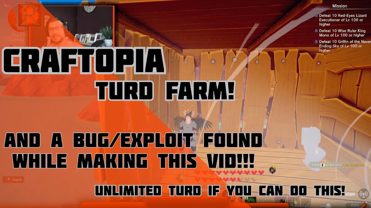 Craftopia poo farm, feces farm, turd farm and unlimited toilet bug ...