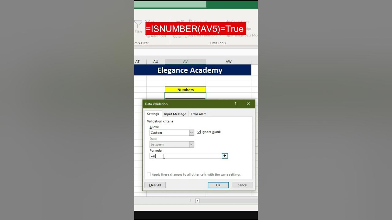 Insert Only Text Data Validation Excel Msexcel Shortsvideo Shorts Datavalidation Youtube