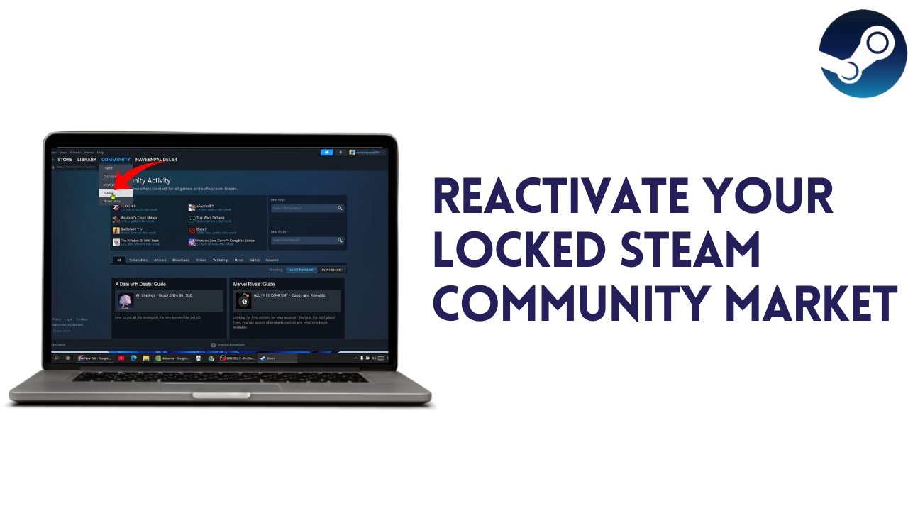How To Reactivate Your Locked Steam Community Market (Easy 2024) - YouTube