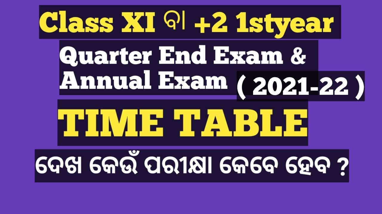 Class XI Time Table For Quarter End Exam Year End Exam Session Class XI Time Table For Quarter End Exam Year End Exam Session