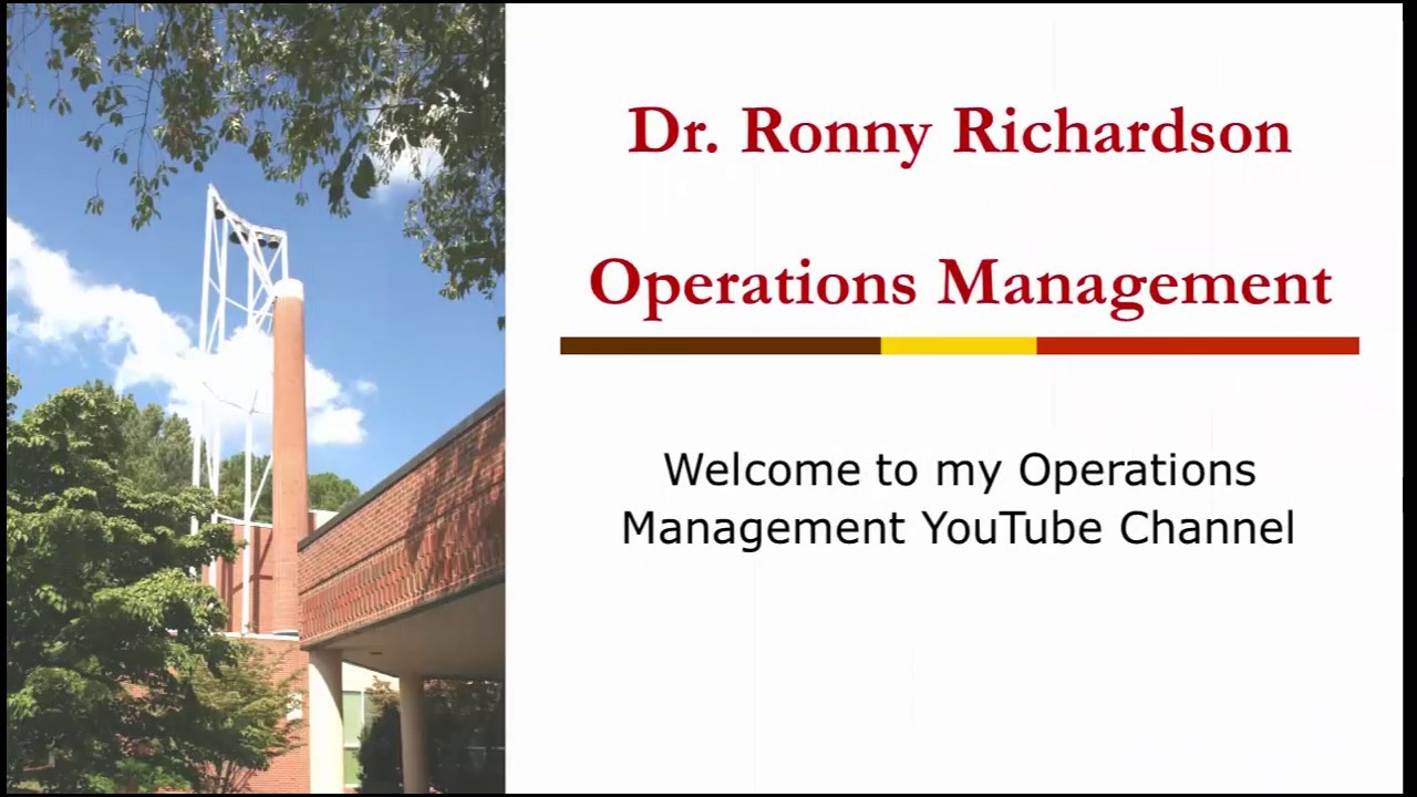 Welcome to Operations Management - YouTube