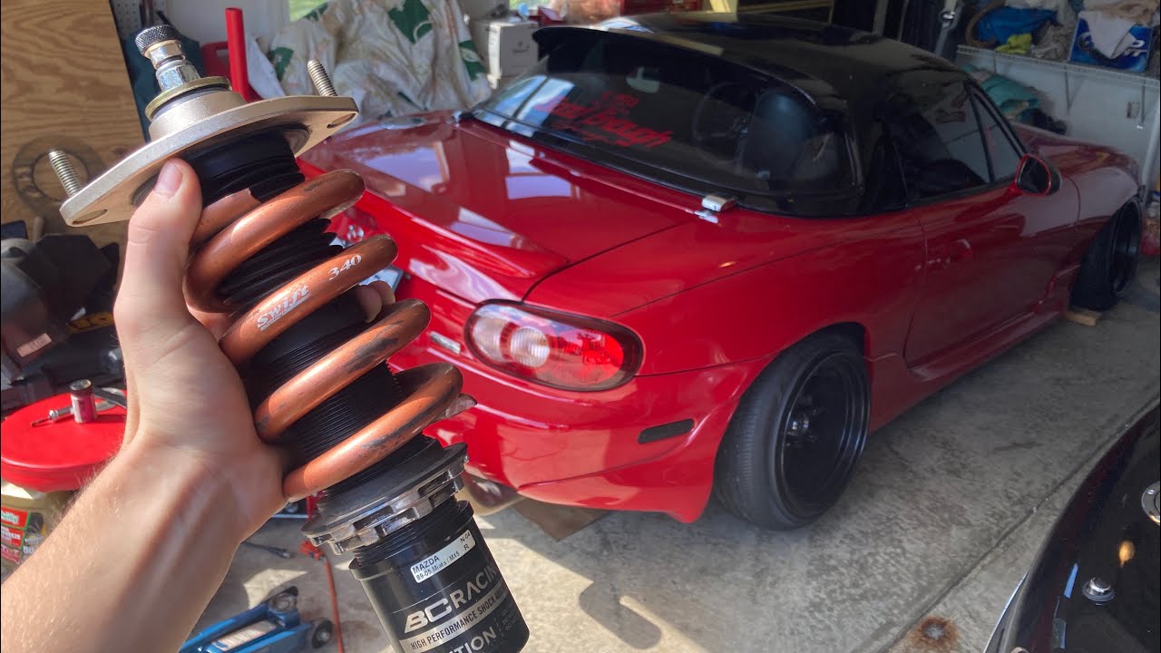 Stance Miata Goes Even Lower On Swift Springs - YouTube