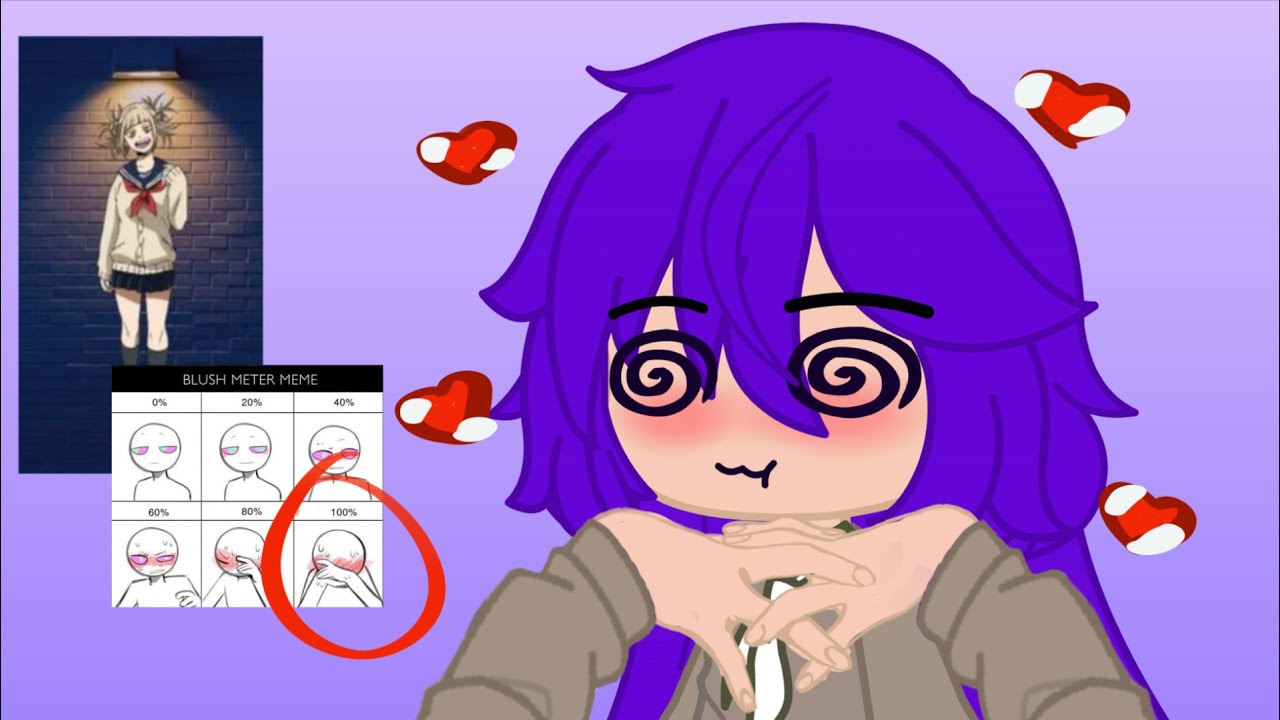 Blush meter meme villain in mha - YouTube