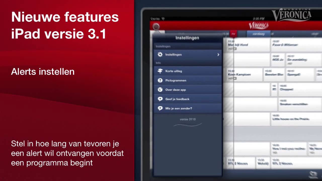 Veronica Magazine TV-Gids app voor iPad Release 3.1 - Alert - YouTube