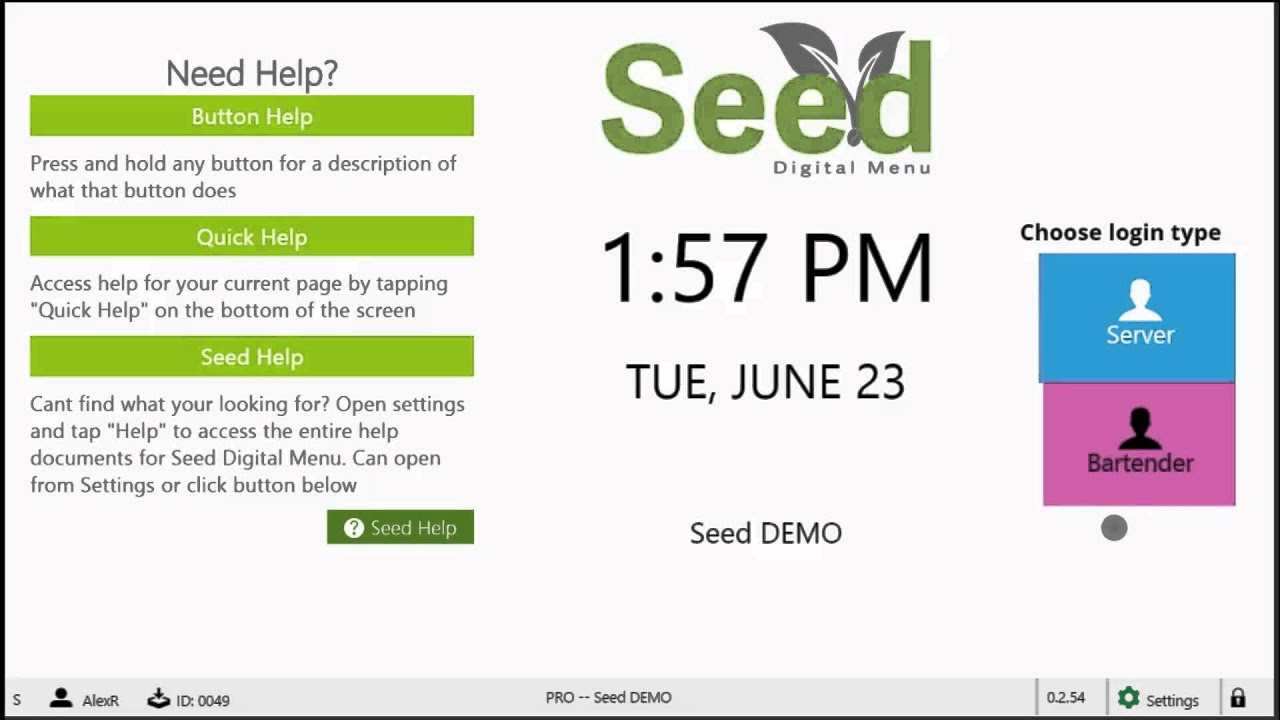 How To Login - Seed Digital Menu for Clover - YouTube