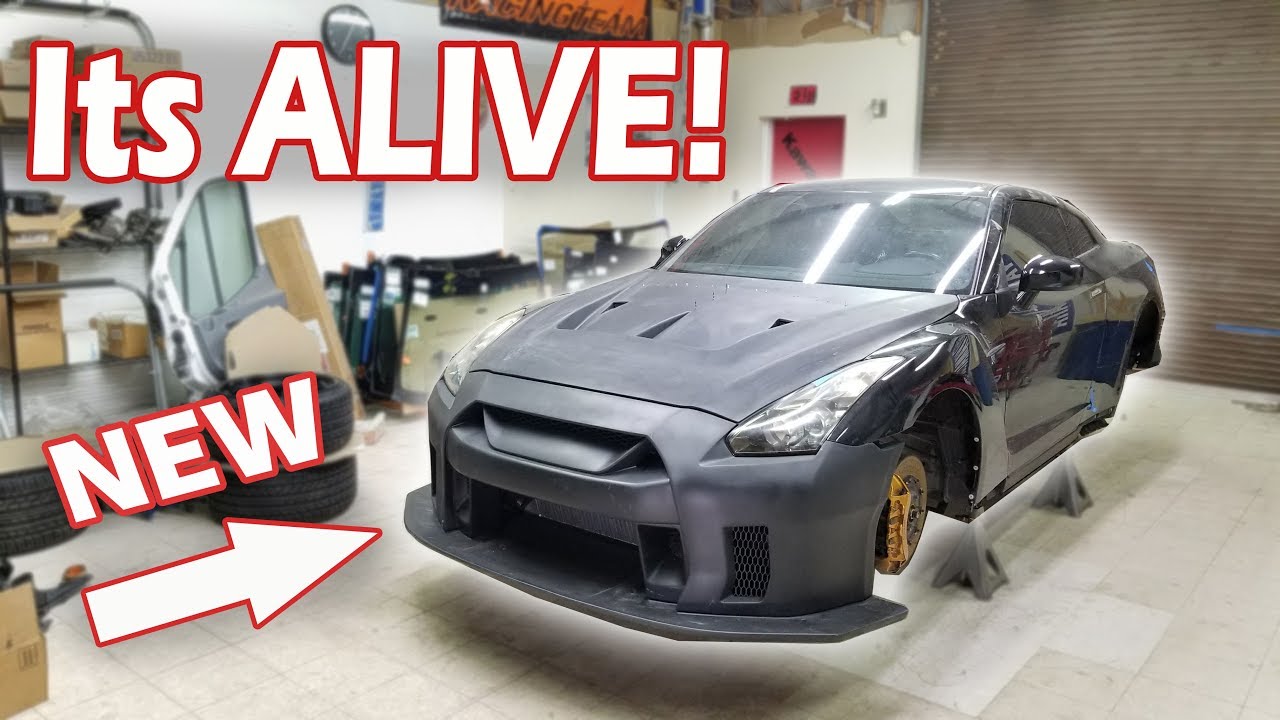 How To Install Widebody Kit On A Wrecked GTR R35 (Part 5) Copart ...