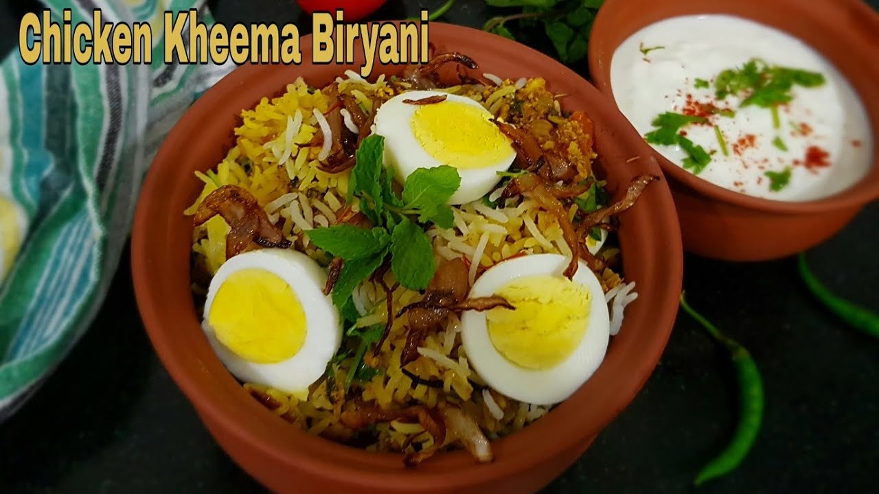 Chicken Kheema Biryani | Chicken Mince Biryani - YouTube