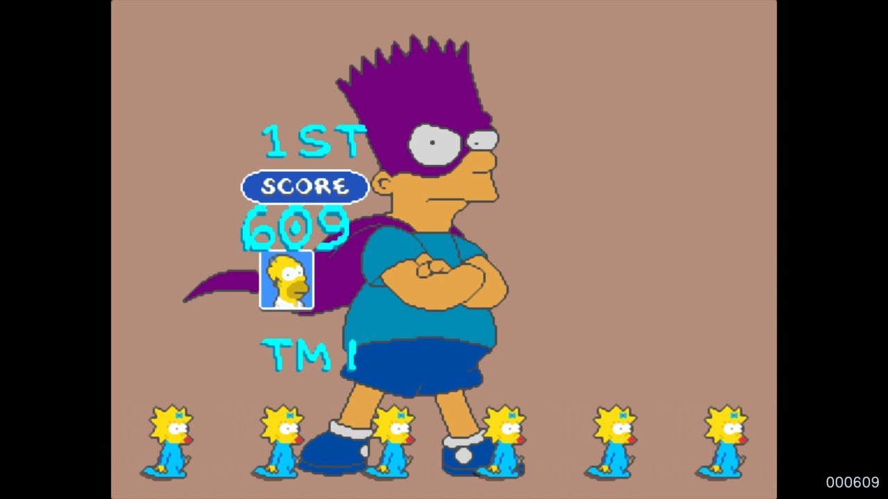 The Simpsons (Arcade) - Score 609 (RetroAchievements Rank 1) - YouTube