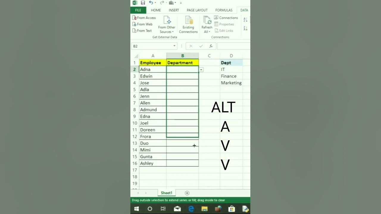 Dropdown List Data Validation In Excel Short Shorts Excel Exceltips Exceltutorial Youtube