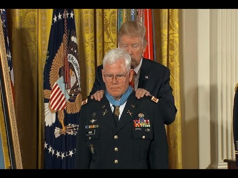 President Donald Trump awards medal of honor to Vietnam medic Retired ...