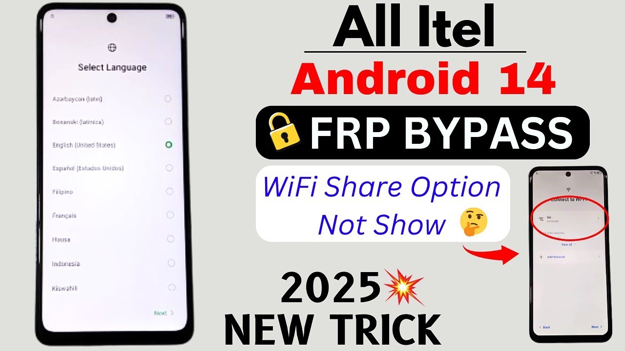All Itel Android 14:- Google/FRP Bypass 2025 Without PC | Itel Frp ...