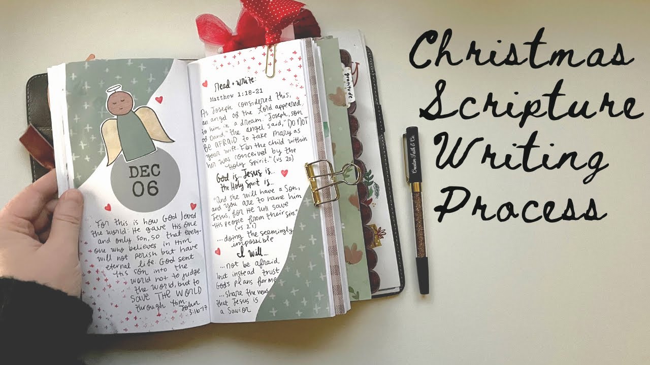 Christmas Scripture Writing Process | Creative Faith & Co. - YouTube