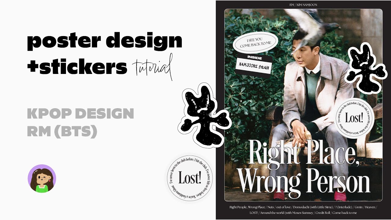 How to make a K-pop Poster in Illustrator | RM (BTS) RPWP - YouTube