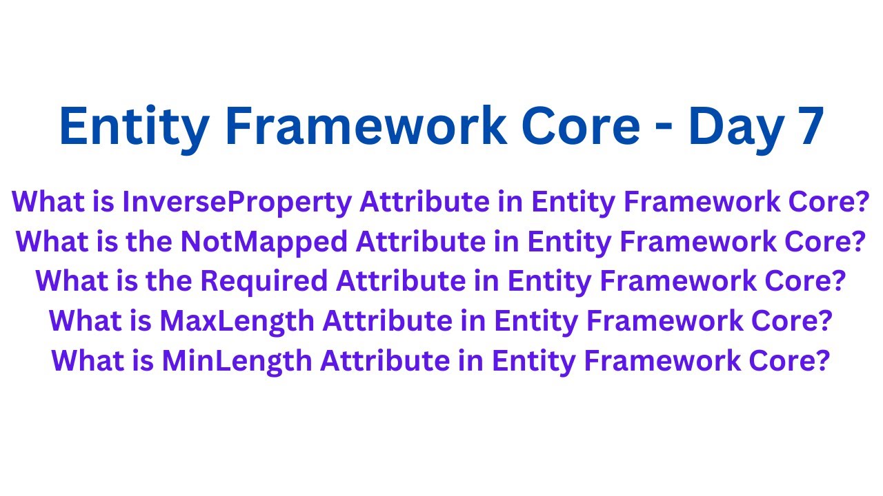 EF Core Inverse Property, NotMapped, Required, Max and Min Length ...