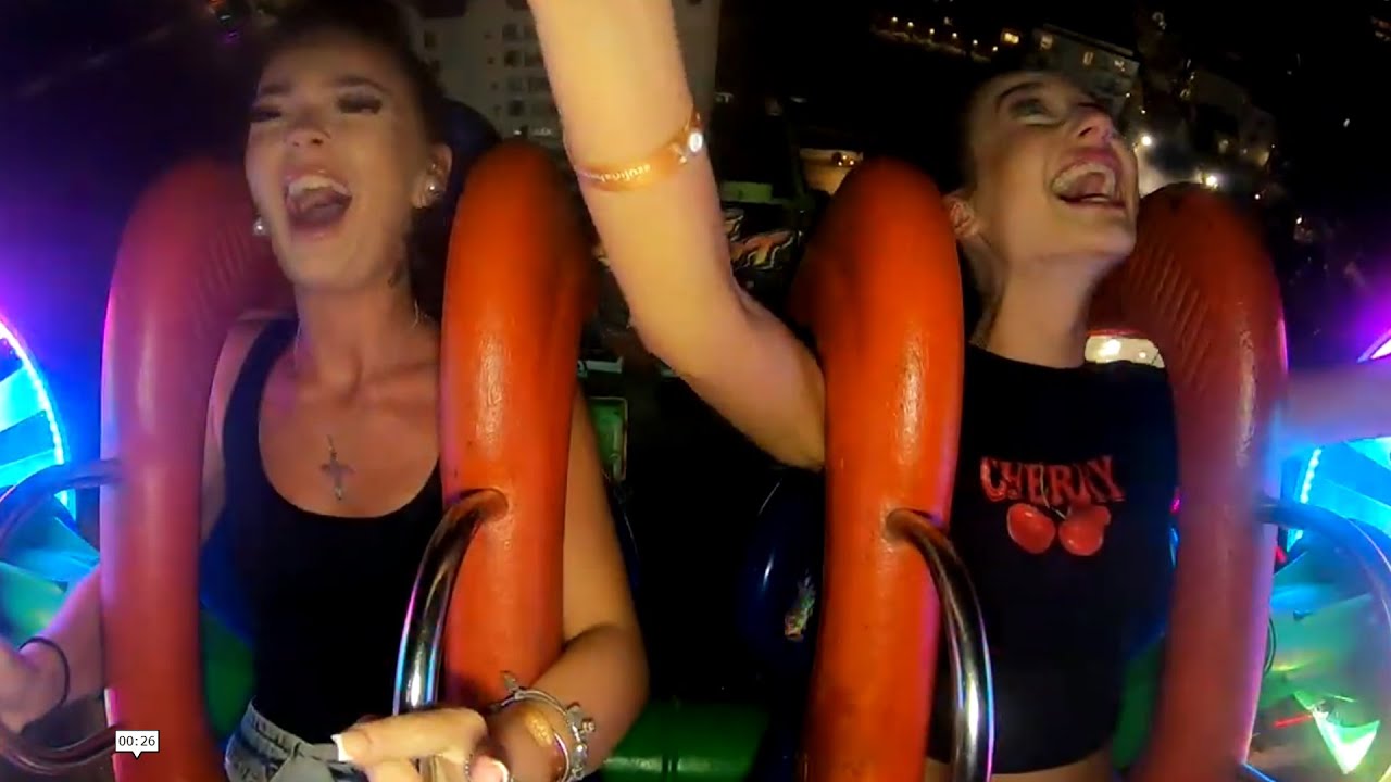 Slingshot Beauties Girls Screaming On The Ride | Ultimate Compilation ...