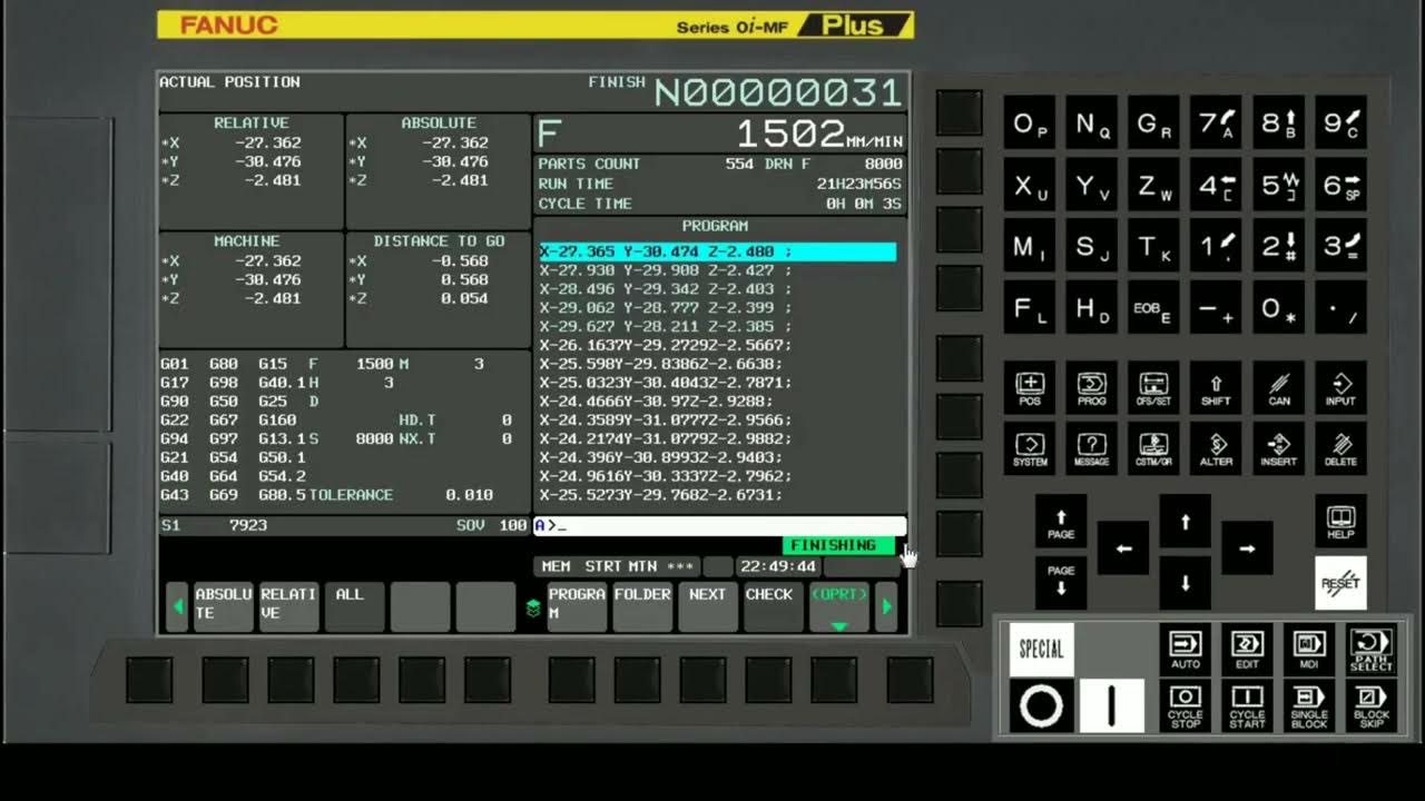 One line command for enabling Die mold command in FANUC CNC. - YouTube