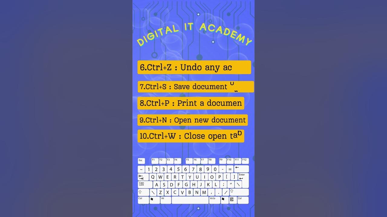 10 keyboard shortcut key for windows computer #shorts #reels #reel #digitalitacademy - YouTube