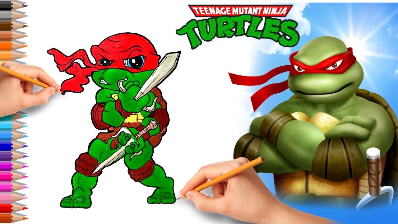 How to Draw Cute Raphael from Teenage Mutant Ninja Turtles - YouTube